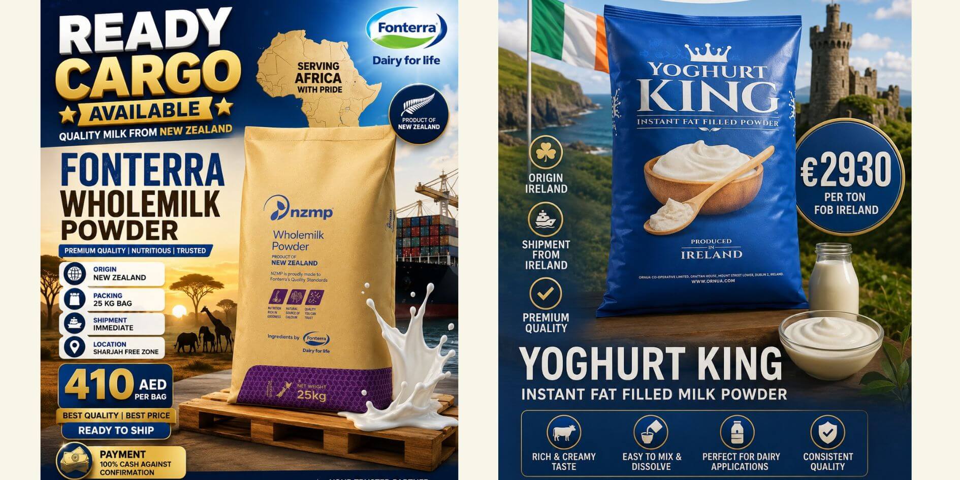 Yoghurt King & Fonterra Milk Powder — Bulk Supply Africa